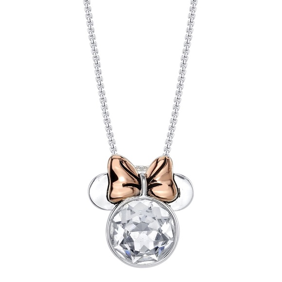Disney | Jewelry | Disney Crystal Minnie Mouse Pendant Necklace | Poshmark